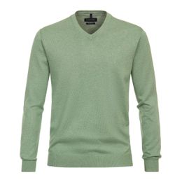 Casamoda Herren Strickpullover "Casamoda Pullover uni", gr&uuml;n, Gr. L, 100% Baumwolle, Pullover