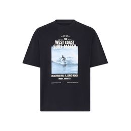 Blend Herren Rundhalsshirt "Rundhalsshirt BHKyros Graphic", schwarz, Gr. L, Obermaterial: 100% Baumwolle CO., Shirts