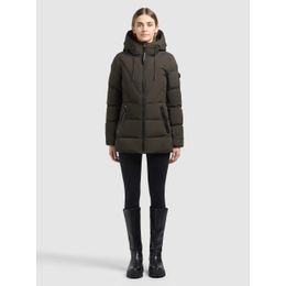 Khujo Damen Steppjacke "RABB2 - 2IN1 (EINSATZ HERAUSNEHMBAR)"park gr&uuml;n, Gr. XS, unifarben, Web, 100% Polyester, Jacken