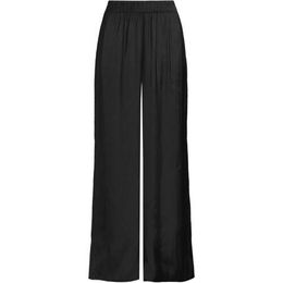 LANDS' END Flie&szlig;ende Palazzohose f&uuml;r Damen in Petite-Gr&ouml;&szlig;e, Damen, size: petite, Schwarz, Polyester, by Lands' End