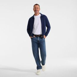 LANDS' END Cardigan aus Baumwolle mit Seide, Herren, size: regular, Blau, by Lands' End