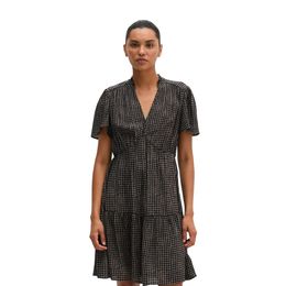 Marc O'Polo MARC O'POLO Damen Minikleid "aus flie&szlig;ender Viskose", schwarz-wei&szlig;, Gr. 32, bedruckt, Obermaterial: 100% Viskose, Kleider