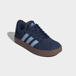 M&auml;dchen Sneaker "VL COURT 3.0", adidas Sportswear, Gr. 32, blau, Leder, Synthetik, Schuhe, inspiriert vom Design des adidas Handball Spezial