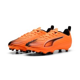 Puma M&auml;dchen Fu&szlig;ballschuh "ULTRA 6 PLAY FG/AG JR", Gr. 34, orange, Synthetik, Schuhe, f&uuml;r Rasen- und Kunstrasenpl&auml;tze, f&uuml;r Jugendliche