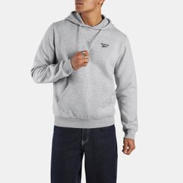Reebok Herren Kapuzensweatshirt "NOAH SMALL LOGO HOODY", grau, Gr. S, Obermaterial: 60% Baumwolle, 40% Polyester, Sweatshirts, mit Kapuze, aus