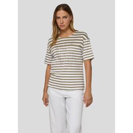 Rabe Damen Print-Shirt "T-Shirt", beige, Gr. 42, gemustert, 100% Baumwolle, Shirts