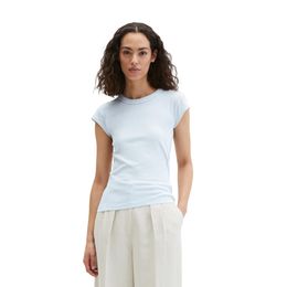 Marc O'Polo MARC O'POLO Damen T-Shirt "aus Organic Cotton", blau, Basic, Gr. L, unifarben, Obermaterial: 100% Baumwolle, Shirts