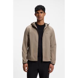 BOSS Green Herren Windbreaker, beige, Gr. M, unifarben, Web, Obermaterial: 100% Polyester, Jacken, Regular Fit, Superleichte Qualit&auml;t, Packfunktion
