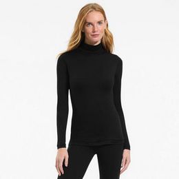LANDS' END Stretch-THERMASKIN-Oberteil mit Rollkragen f&uuml;r Damen in Petite-Gr&ouml;&szlig;e, Damen, size: petite, Schwarz, Elasthan/Polyester-Mischung, by Lands' End