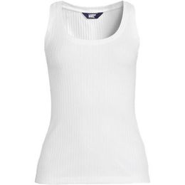 LANDS' END &Auml;rmelloses Ajour-Top f&uuml;r Damen, Damen, size: regular, Elfenbein, Elasthan/Baumwoll-Mischung, by Lands' End