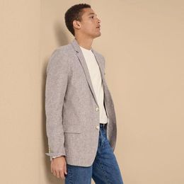 LANDS' END Sakko aus Leinenmix f&uuml;r Herren, Herren, size: regular, Braun, Leinen/Viskose/Baumwoll-Mischung, by Lands' End