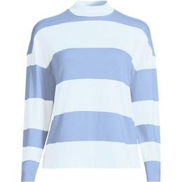 LANDS' END Baumwollshirt Maritim Gestreift mit langen &Auml;rmeln f&uuml;r Damen in Plus-Gr&ouml;&szlig;e, Damen, size: plus, Blau, Baumwolle, by Lands' End