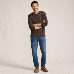 LANDS' END Struktur-Shirt mit Leinen f&uuml;r Herren, Herren, size: regular, Gelb, Leinen/Polyester/Polyester-Mischung, by Lands' End