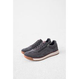 Waldl&auml;ufer WALDL&Auml;UFER Herren Schn&uuml;rschuh "H-Carlo", Gr. 12,5, grau, Veloursleder, Schuhe, Sneaker mit Schn&uuml;rung und Rei&szlig;verschluss, H-Weite