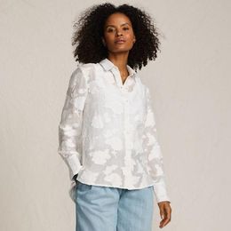 LANDS' END Bluse mit floraler Bestickung f&uuml;r Damen, Damen, size: regular, Wei&szlig;, Baumwolle/Viskose/Baumwoll-Mischung, by Lands' End