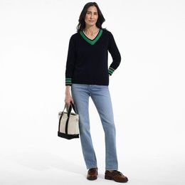 LANDS' END Straight Fit Recover Jeans Mid Waist, Damen, size: regular, Blau, Elasthan/Baumwoll-Mischung/Polyester-Mischung, by Lands' End