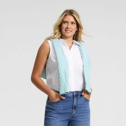 LANDS' END B&uuml;gelleichte &auml;rmellose Hemdbluse f&uuml;r Damen, Damen, size: regular, Wei&szlig;, Baumwolle, by Lands' End