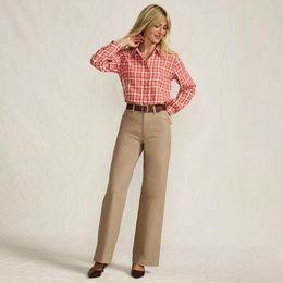 LANDS' END 5-Pocket-Chinos mit weitem Bein f&uuml;r Damen in Petite-Gr&ouml;&szlig;e, Damen, size: petite, Braun, Baumwoll-Mischung, by Lands' End