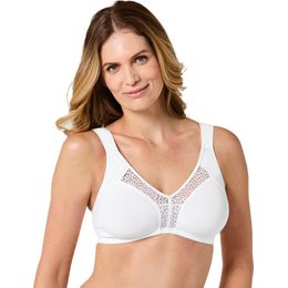 w&auml;schepur Damen Minimizer-BH ohne B&uuml;gel mit Spitzeneinsatz wei&szlig;, Gr&ouml;&szlig;e 110B