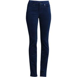 LANDS' END Straight Fit Cordhose Mid Waist f&uuml;r Damen in Plus-Gr&ouml;&szlig;e, Damen, size: plus, Blau, Baumwoll-Mischung, by Lands' End