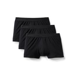 Calida Herren Boxershorts "Natural Benefit", Gr. M, schwarz, Single Jersey, Obermaterial: 95% Baumwolle, 5% Elasthan, gemustert, Unterhosen, Single