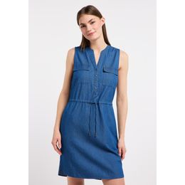 Ragwear Damen Jeanskleid "ROISSIN DENIM", blau, Gr. XL, unifarben, Web, Obermaterial: 60% Baumwolle, 40% Viskose, Kleider, Baumwoll-Viskose-Mix mit