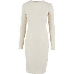 Urban Classics Damen Shirtkleid "Urban Classics Damen Ladies Rib Dress", beige, Gr. XXXL, unifarben, 77% Viskose, 19% Polyester, 4% Elasthan, Kleider