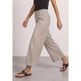 Street One Damen Stoffhose, beige, Gr. 36, unifarben, Stoff, 82% Polyester, 11% Viskose, 7% Elasthan, Hosen, High Waist