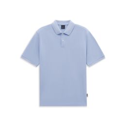 Bugatti Herren Poloshirt "Modern Fit", blau, Gr. L, 85% Baumwolle, 15% Polyester, Shirts, strukturierter Baumwollmix