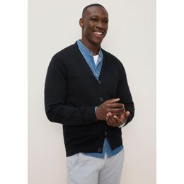 DELMAO Herren Strickjacke "Neue Kollektion Highlight Stickerei & Taschen", schwarz, Gr. M, unifarben, Strick, Obermaterial: 50% Baumwolle, 50%