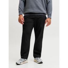 Jack & Jones PlusSize Herren Schlupfhose "JPSTKANE TOBY JOGGER PLS", schwarz, Gr. 42, JACK & JONES PLUSSIZE, unifarben, Web, Obermaterial: 82% Polyester, 16% Viskose, 2%