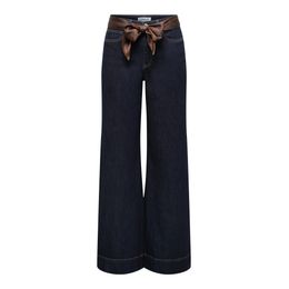 Only Damen High-waist-Jeans "ONLMADISON BLUSH HW WD SCF DNM GUA12NOOS", blau, Gr. S, unifarben, Denim/Jeans, Obermaterial: 91% Baumwolle, 7%