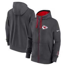Nike Jungen Kapuzenpullover "Nike Hoodie Kansas City Chiefs Nike Club FZ", grau, Gr. L, 82% Baumwolle, 18% Polyester, Pullover