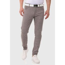 Cipo & Baxx CIPO & BAXX Herren Stoffhose "Cipo & Baxx Hose", grau, Gr. 32, uni, Obermaterial: 41% Baumwolle CO. 37% Polyester PES. 20% Viskose CV. 2% Elasthan