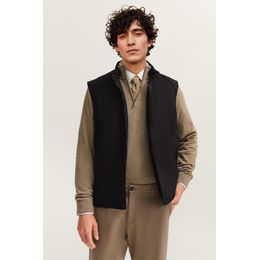 Bugatti Herren Funktionsweste "Drei Heizstufen", schwarz, Gr. 48, unifarben, 100% Polyester, Westen, mit Powerbank-Anschluss