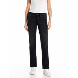 Replay Damen Bootcut-Jeans "NEW LUZ", schwarz, Gr. 25, Denim/Jeans, Obermaterial: 90% Baumwolle, 8% Polyester, 2% Elasthan, Jeans, mit gesticktem R