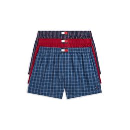 Herren Boxershorts, Tommy Hilfiger Underwear, Gr. XL, blau, Webqualit&auml;t, Obermaterial: 100% Baumwolle, gestreift, kariert, unifarben, Unterhosen,