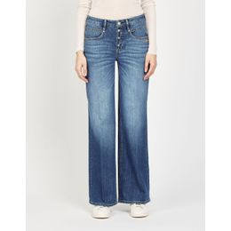 Gang Damen Relax-fit-Jeans "94MEDINA WIDE", blau, Gr. 24, unifarben, 98% Baumwolle, 2% Elasthan, Jeans, mit normaler Beinl&auml;nge