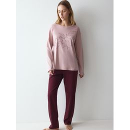 Triumph Damen Schlafanzug "Sets Good PK LSL 08", Gr. 36pink, light combination, Jersey, Obermaterial: 100% Baumwolle, Homewear-Sets, weich und