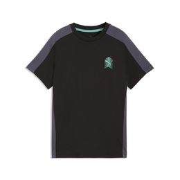 Puma Kinder T-Shirt "Active Sports Graphic T-Shirt Jungen", schwarz, Gr. 128, bedruckt, Obermaterial: 100% Baumwolle. Kragen: 30% Polyester, 70%