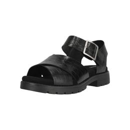 Clarks Damen Sandale "Orinoco", Gr. 41,5, schwarz, Leder, Schuhe, im angesagten Riemendesign