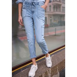 Damen Comfort-fit-Jeans, blau, Gr. 27, STREET ONE STUDIO, unifarben, Jeans, 82% Baumwolle, 15% Polyester, 3% Elasthan, Jeans, Middle Waist