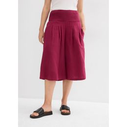 bonprix Damen Caprihose, rot, Gr. 38, Obermaterial: 100% Baumwolle, Hosen, mit breitem Gummibund, aus reiner Baumwolle, Loose Fit Passform