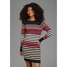 Kangaroos Damen Strickkleid, bunt, Gr. 42, Strick, Obermaterial: 50% Baumwolle, 50% Polyacryl, Kleider, mit elastischen, figurformenden