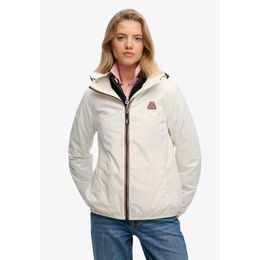 Superdry Damen Outdoorjacke "ESSENTIAL TRI WINDBREAKER JKT", wei&szlig;, Gr. L, Web, Obermaterial: 100% Polyester, Jacken, Loose Fit, mit hochschlie&szlig;endem