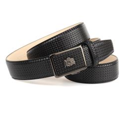 Anthoni Crown Herren Lederg&uuml;rtelschwarz, Gr. 85, Rindsleder, G&uuml;rtel