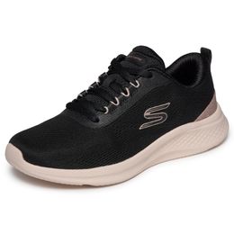 Skechers Damen Sneaker "SKECH-LITE PRO 2.0", Gr. 41, schwarz, Textil, Glitzer, Schuhe, Schn&uuml;rschuh, Freizeitschuh mit Memory Foam, Maschinenw&auml;sche
