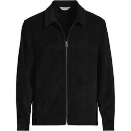 LANDS' END Cord-Hemdjacke f&uuml;r Herren, Herren, size: regular, Schwarz, Polyester/Nylon/Polyester-Mischung, by Lands' End