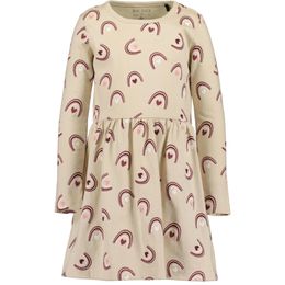 Blue Seven M&auml;dchen Jerseykleid, beige, Gr. 98, bedruckt, Jersey, Obermaterial: 100% Baumwolle, Kleider, Baumwolle, allover bedruckt