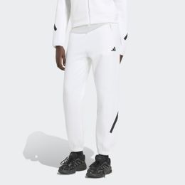 Damen Sporthose "ADIDAS Z.N.E", wei&szlig;, Gr. S, adidas Sportswear, Obermaterial: 57% Polyester, 43% Baumwolle, Hosen